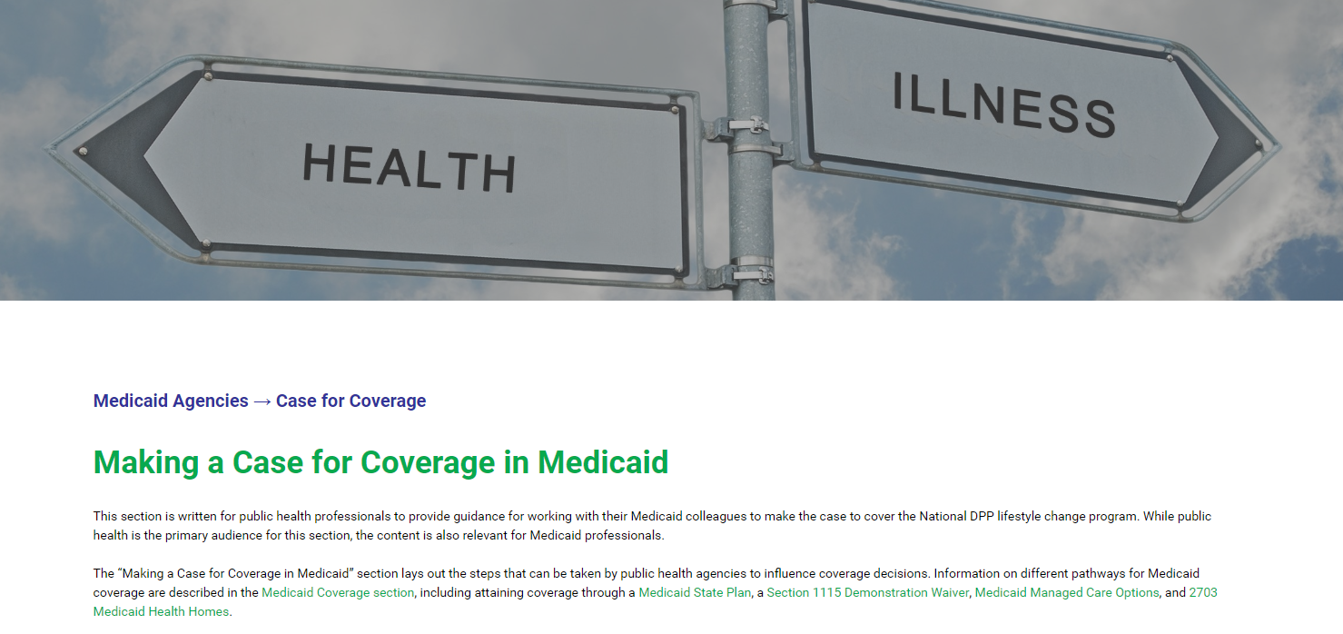 Making a Case for Coverage in Medicaid - Implementing CDC’s 6|18 ...