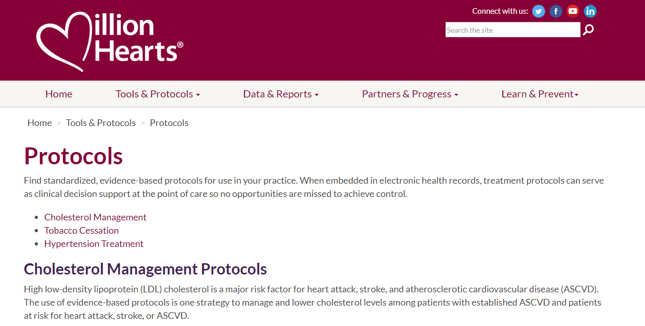 Million Hearts Hypertension Treatment Protocols Implementing Cdcs 6